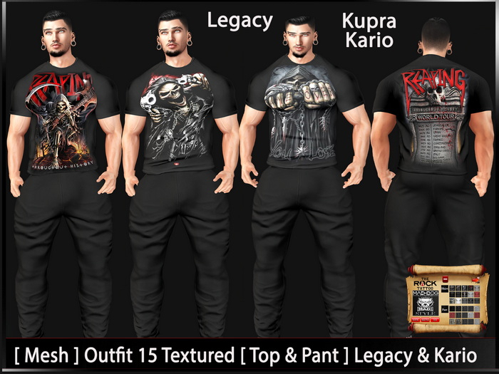 Second Life Marketplace - [ Mesh ] Outfit 15 Textured [ Top & Pant ...